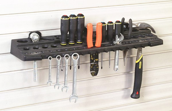 Slatwall Storage items designed to organize the workshop