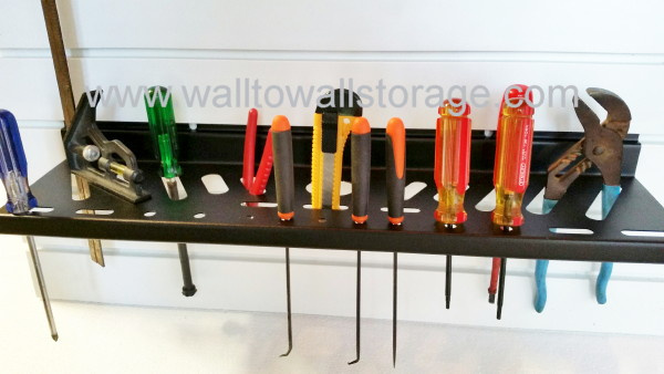 Slatwall Storage items designed to organize the workshop